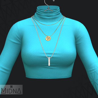 Second Life Marketplace - MIDNA - Julia Top - LIGHT BLUE [ADD]